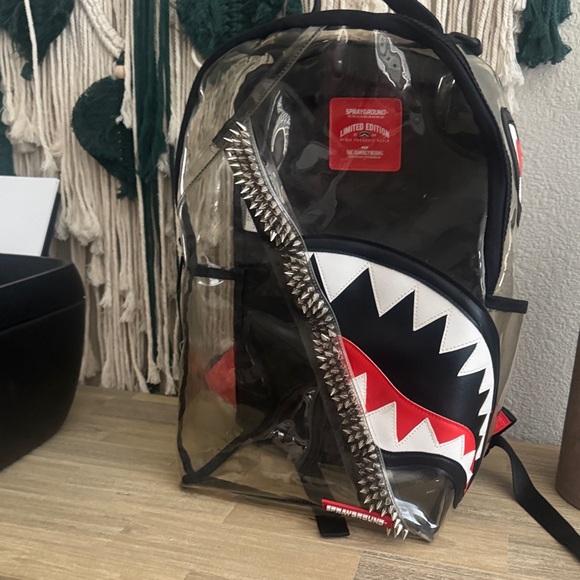 Sprayground | Bags | Sprayground Transparent Shark Backpack With Black ...